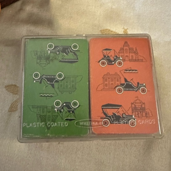 Vintage | Games | Vintage Whitman Antique Cars Playing Cards Two ...